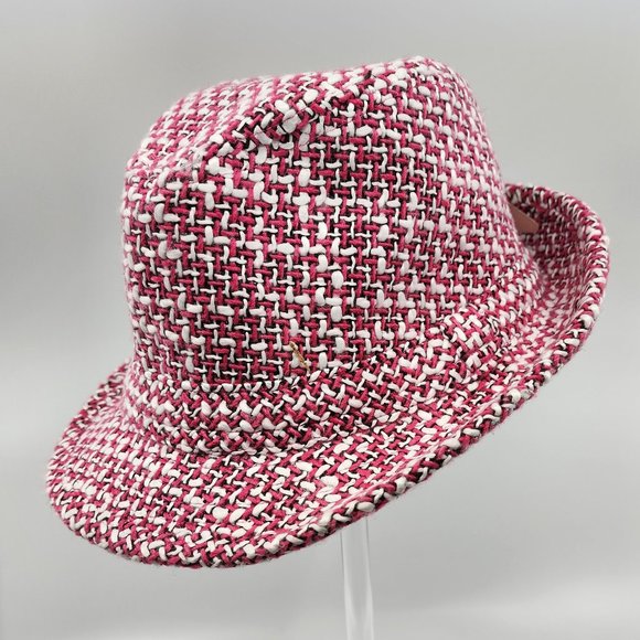 David and Young | Accessories | Vintage Pink White Wool Blend Tweed ...